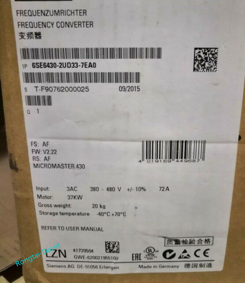6SE6430-2UD33-7EA0 MM430 Inverter 3AC 380-480V Brand New | eBay