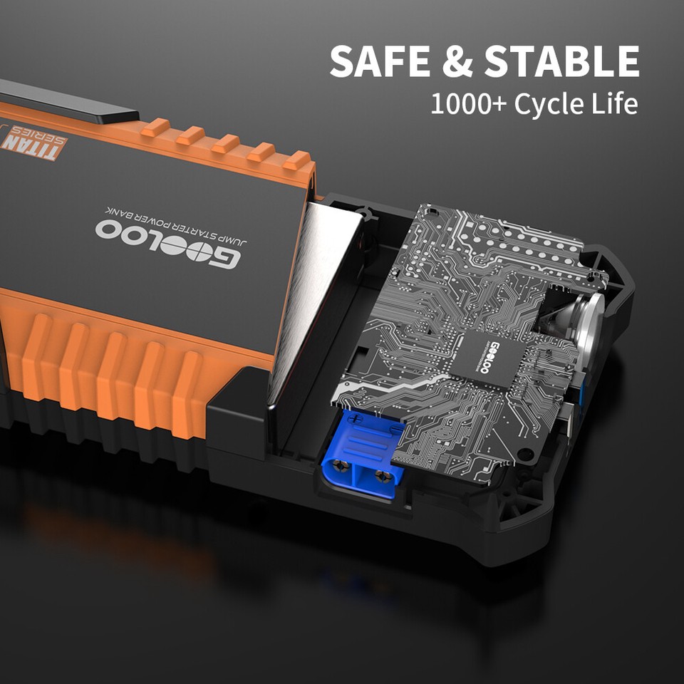GOOLOO 4000A Car Jump Starter Power Bank 12V Jump Box Portable Battery ...