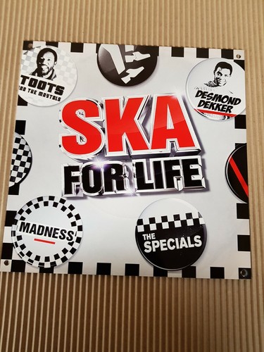 SKA FOR LIFE BANDS METAL SIGN 12"X12" MOD/ SKA. MAN CAVE/ GARAGE/ SHED ...