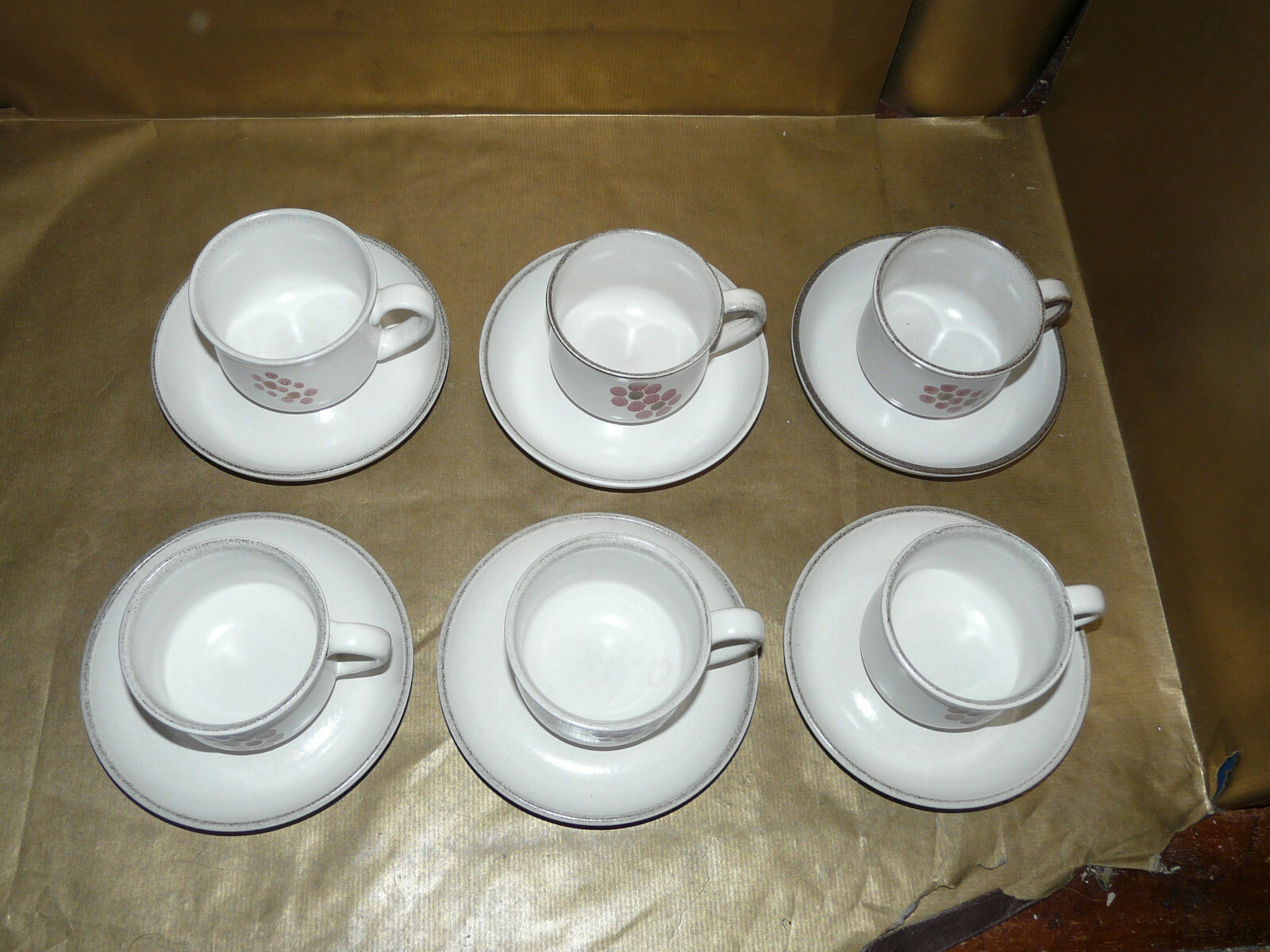 denby gypsy set of 6x tea cups and saucers | eBay UK