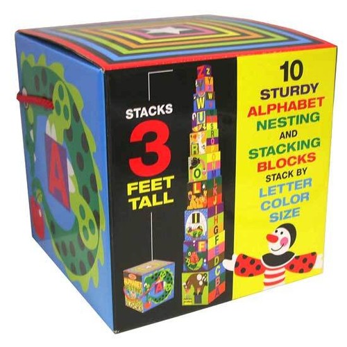 MELISSA & DOUG Alphabet Nesting and Stacking Cardboard Blocks | eBay