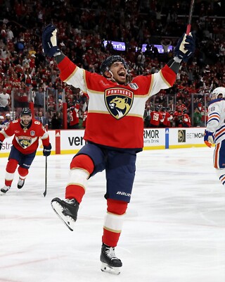 Evan Rodrigues 2024 Cup Final Celebration Florida Panthers 8x10 NHL ...