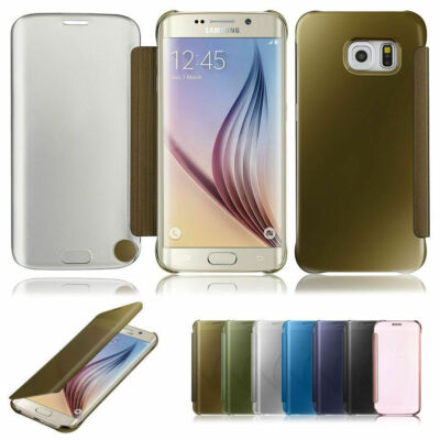 Mirror Smart View Clear Flip Case Replacement Cover For Samsung Galaxy ...