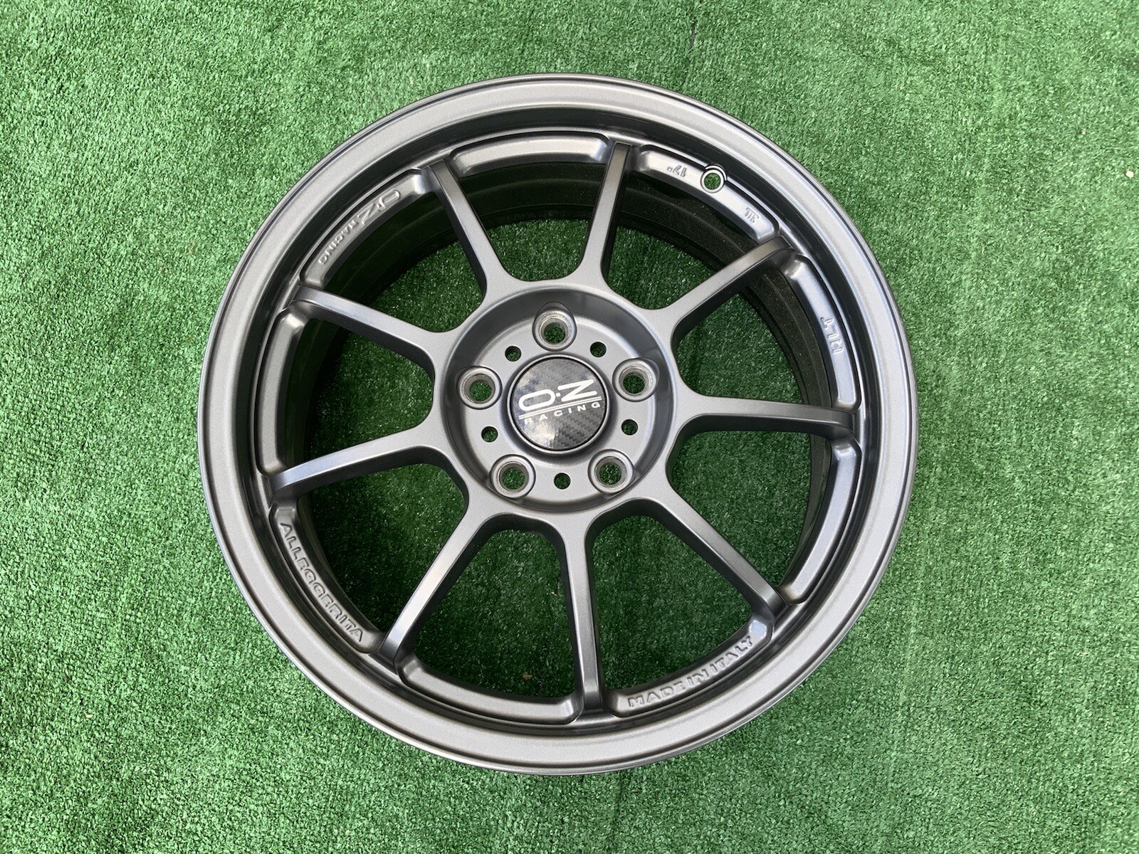 OZ RACING ALLEGGERITA HLT 5F DARK GUNMETAL ALLOY WHEEL 17X7 ET49 5X114 ...