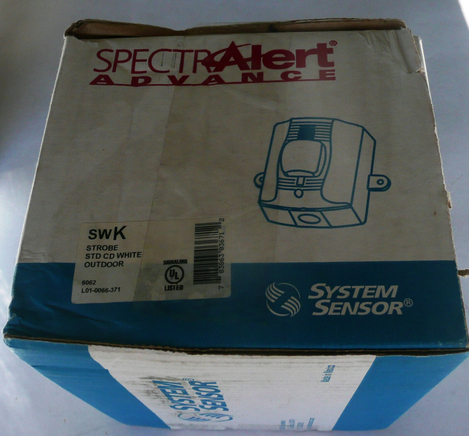 SYSTEM SENSOR SPECTRALERT Advance SBBW Wall Mount Surface Mount Back ...