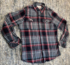 Unionbay 1981 Plaid Button Front Shirt Mens Size Medium Red Black Gray ...