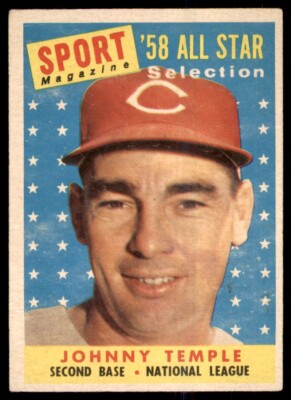 1958 Topps All Star Johnny Temple Cincinnati Reds #478 | eBay