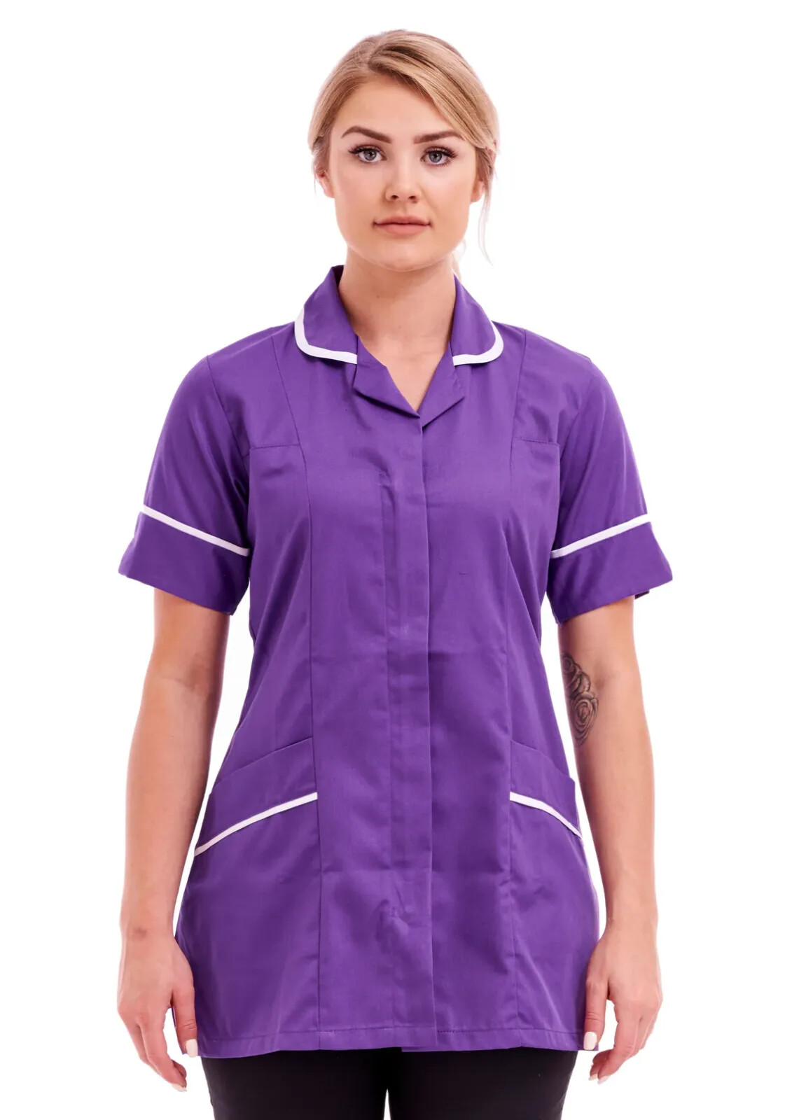 NHS Nurse Uniform Nurse Tunic Hospital Carer top Carehome 4 POCKETS UK ...