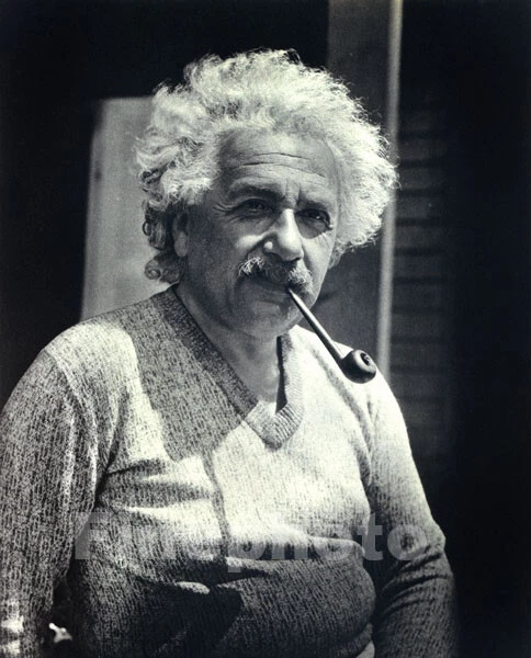 Albert Einstein Smoking Colors Poster