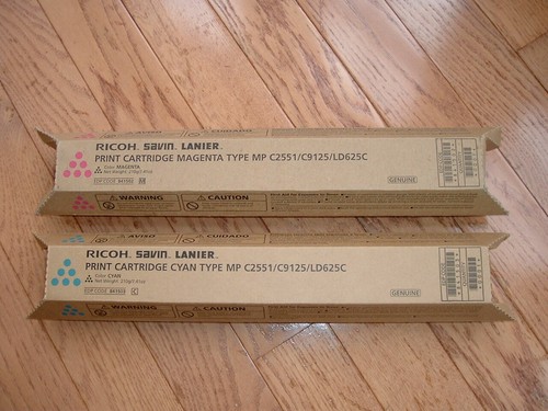 Magenta Cyan Toners MP C2551,C9125,LD625 841502,841503 Ricoh,Savin ...
