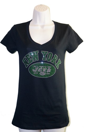 New York Jets Rhinestone T-shirt NFL Football Jersey | eBay