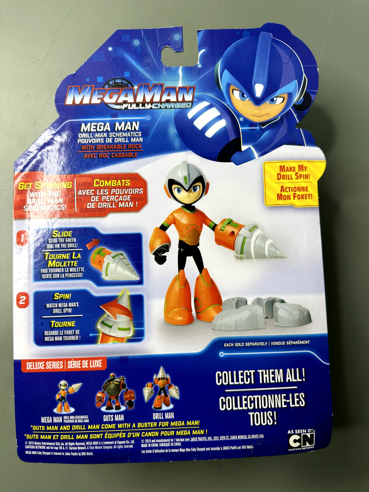 MegaMan Fully Charged Deluxe Series Drill Man Schematics Action Figure ...