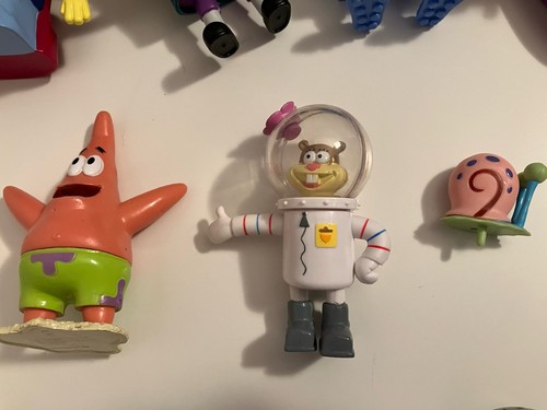 SpongeBob Sandy Squi Action Figure Lot Jakks Viacom Burger King ...