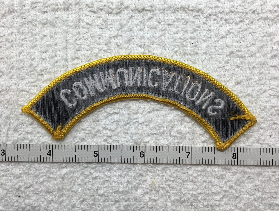 PATCH Rocker Communications White and gold on Dark Blue | eBay