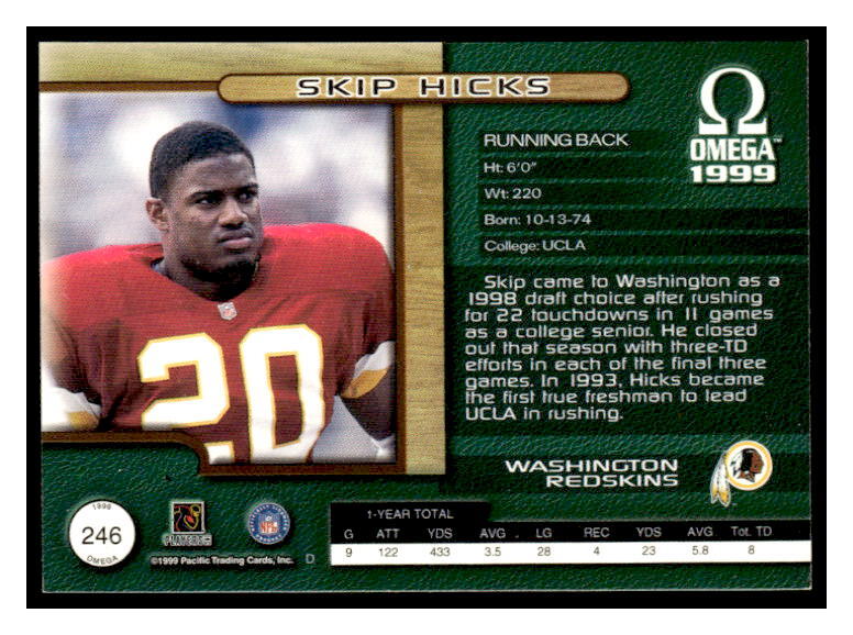 1999 Pacific Omega #246 Skip Hicks Copper | eBay