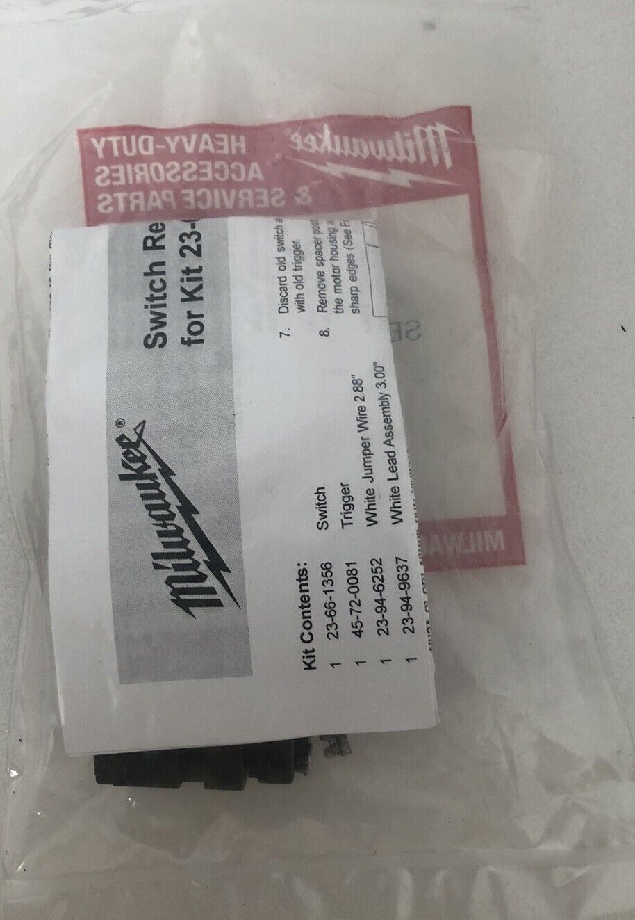 Milwaukee Electric Tool Switch 23-66-1357 for sale online | eBay