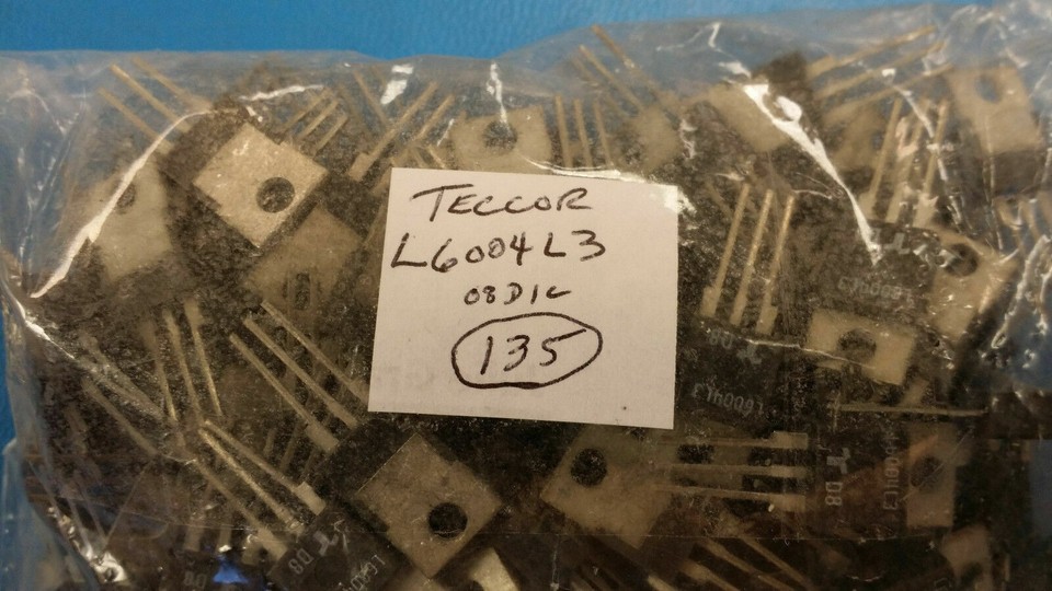 (10 PCS) L6004L3 TECCOR Thyristor TRIAC 600V 4A 3-Pin(3+Tab) TO-220AB ...