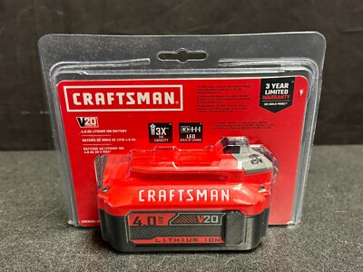 New Craftsman CMCB204 V20 Lithium Ion Battery 4.0 Ah 885911596534 | eBay