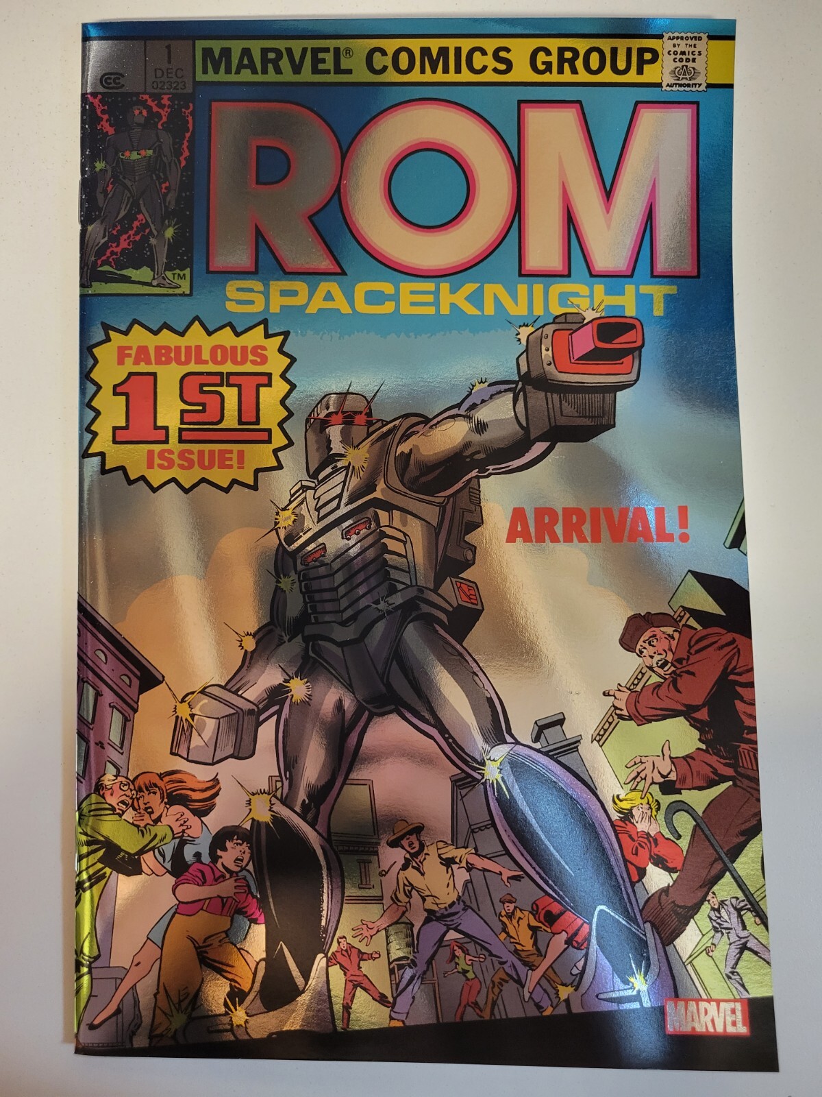 Rom Spaceknight #1 Marvel 2023 Facsimile reprint Foil Variant 9.4 Near ...
