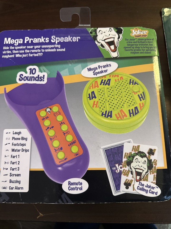 JOKER PRANK SHOP DC Mega Pranks Speaker Remote Control 10 Sounds Free ...