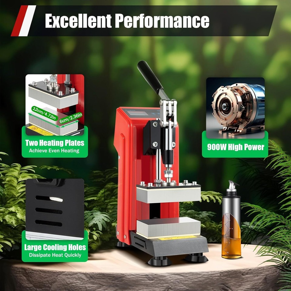 Heat Press Machine 900W Mini Manual Heat Presser Heavy Duty Hot Press ...