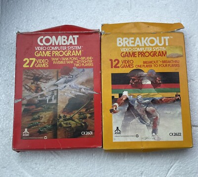 Atari 2600, 1977 Combat & Breakout Video Games Games And Box Only | eBay