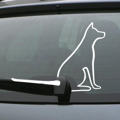 DOG WAGGING TAIL REAR WIPER Sticker Decal Stickers Pet Art Laptop ...