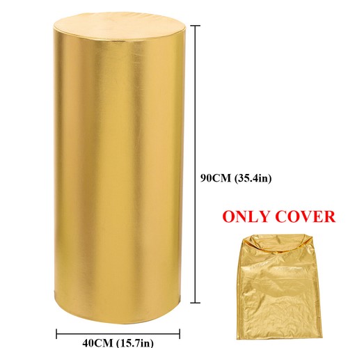Gold Display Cover For Round Plinth Cylinder Pedestal Wedding Cake ...