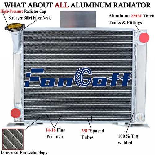3 Row Aluminum Radiator For 1982-1994 1989 1992 Ford Ranger V8 Engine ...