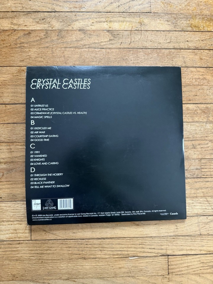 Crystal Castles – Crystal Castles - 2 x LP Vinyl Records 12 ...