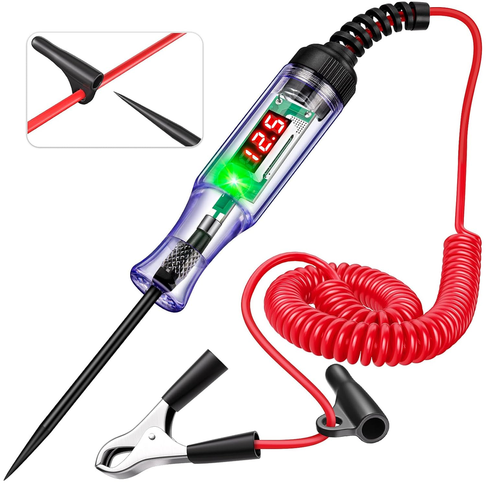 Test Light Automotive 5-90V Digital LED Circuit Tester with Voltage ...