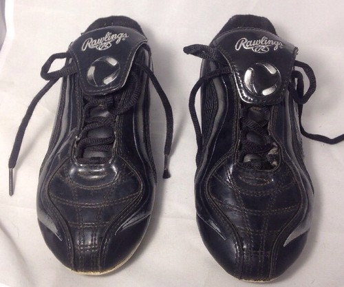 Rawlings Soccer Cleats size 3 Youth boys girls Black GUC Sports Shoes ...