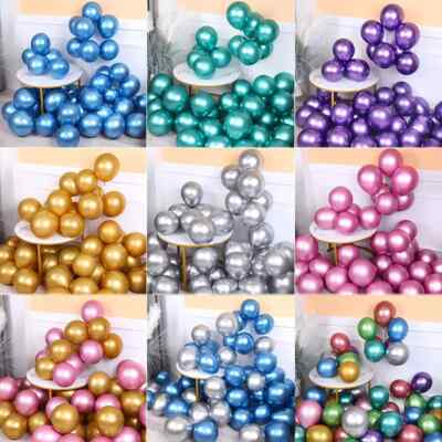 Birthday 10-50 Party Balloons Chrome shiny Balloons latex helium balons ...