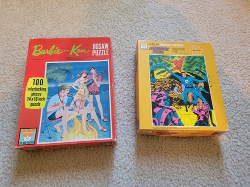 Set of 2: RARE VINTAGE: 1970's Whitman puzzles. Marvel Fantastic4 and ...