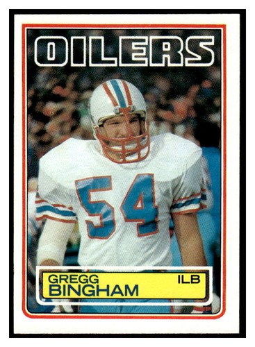 1983 Topps #274 Gregg Bingham Houston Oilers Excellent | eBay