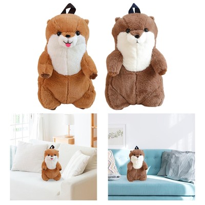 Sea Otter Backpack Plush Bag Modern Lightweight Creative Soft Stuffed ...