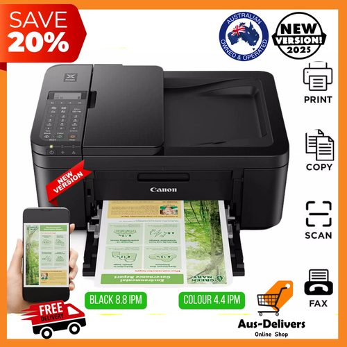 CANON Pixma Home Office Printer Scanner Copier Fax High Speed 2-Side ...