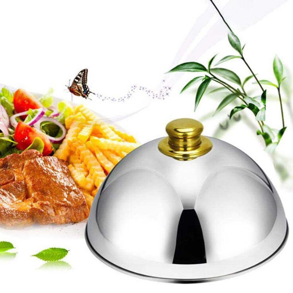 LT Stainless Steel Cloche Food Cover Dome Serving Plate Dish Dining ...