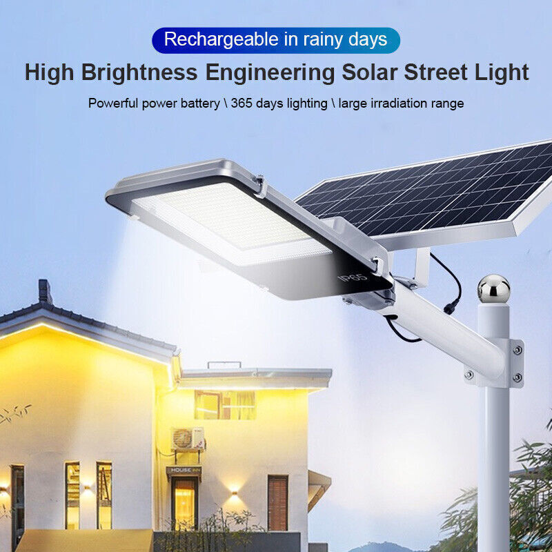 1000W Solar Street Light Kit Outdoor Lamp Dusk to Dawn Security LED ...