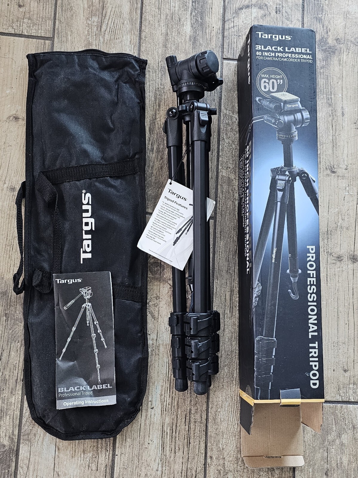 Targus Black Label 60 inch Professional Tripod for Cameras or ...