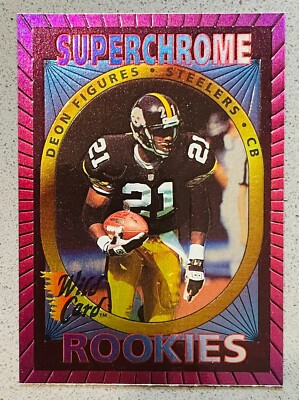 1993 Wild Card Super Chrome Football #48 Deon Figures RC Rookies ...