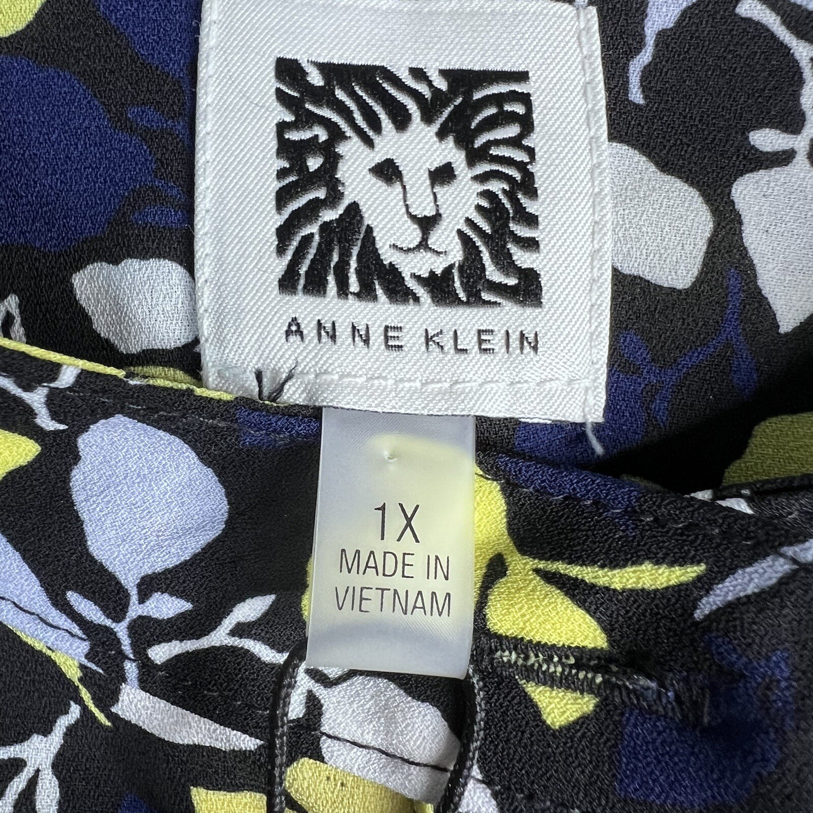 Anne Klein Top Women’s 1X Band Collar Long Sleeve 1/2 Button Up Blouse ...