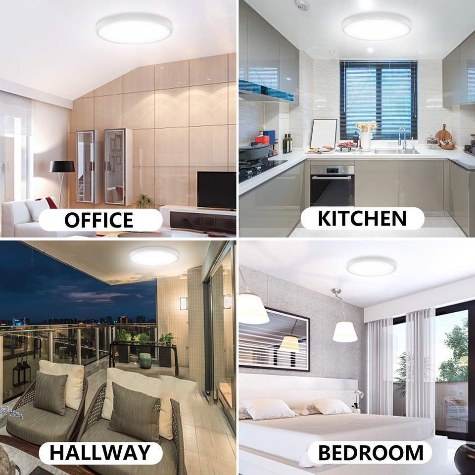 28W LED Ceiling Light Panel Down Lights Bathroom Kitchen Living Room ...