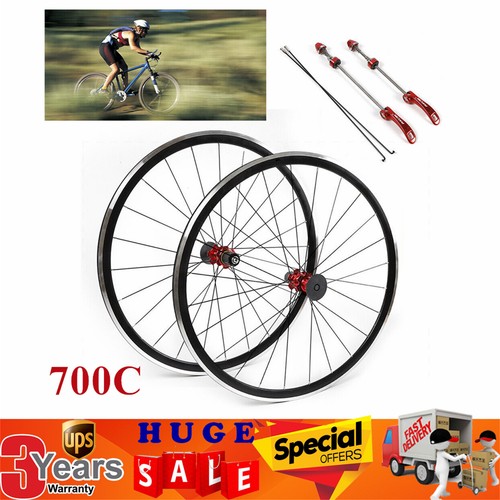 700C Ultralight Front and Rear Bike Wheelset Road Bicycle 7-11 Speed ...