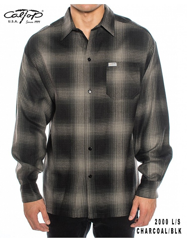 CALTOP OLD SCHOOL FLANNEL VETERANO LONGSLEEVE SHIRT PLAID SM-5X ...