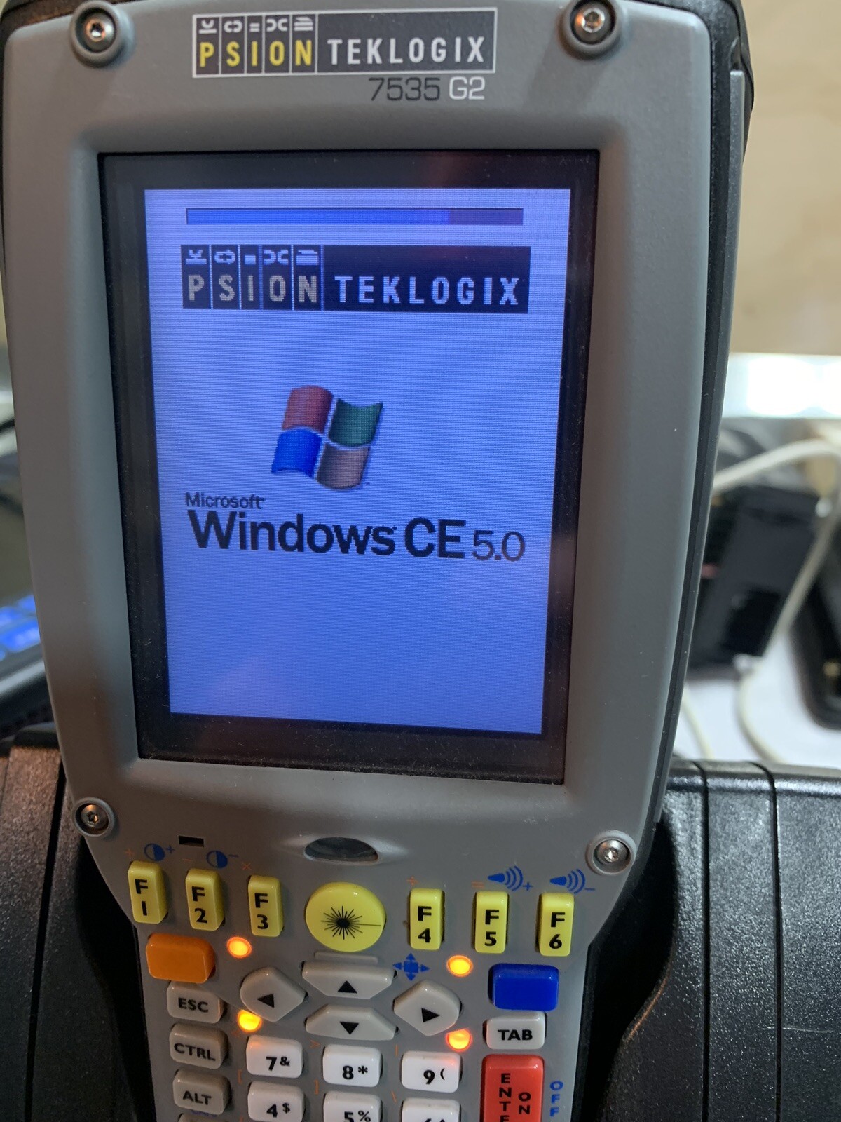 PSION TEKLOGIX 7535 G2 BARCODE SCANNER Win CE 5.0 W/ DOCKING CHARGING ...