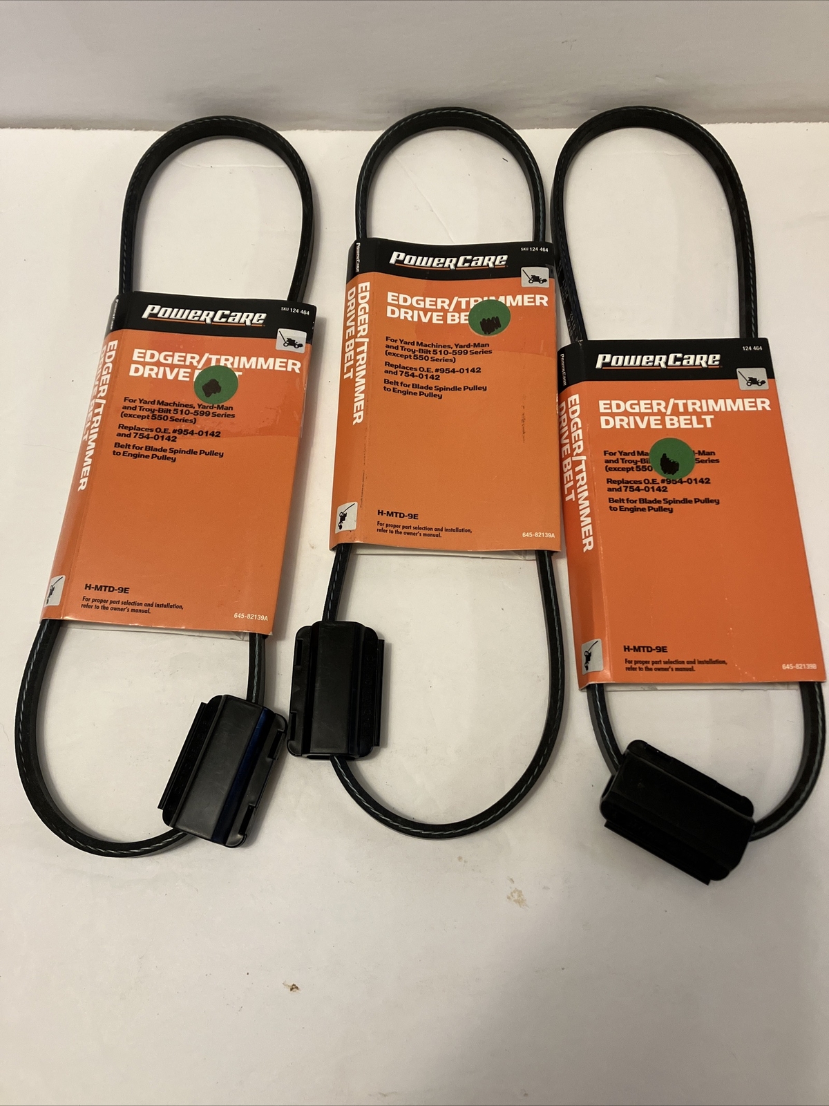 Lot Of 3 Edger/Trimmer Drive Belt 124-464 Yard Machine Troy-Bilt - H ...