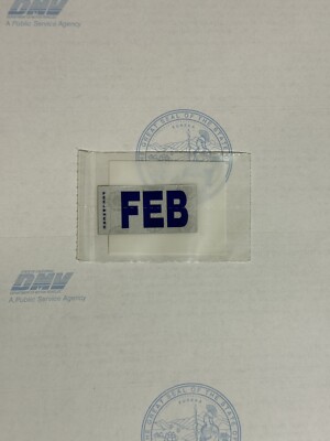 California DMV Month Sticker Original (February) | eBay