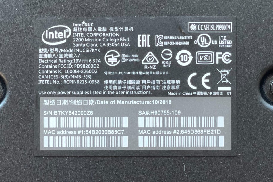 Intel Skull Canyon NUC6i7KYK Intel i7 - 2.60GHz - 16GB-RAM 1TB SSD Win ...