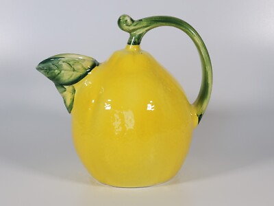 Italian Pottery Lemon Pitcher Prego Italia Fatto A Mano | eBay